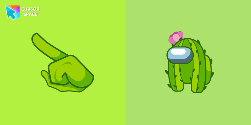 Custom Cursor Among Us Cactus Character For Google Chrome - Cursor Pack ...